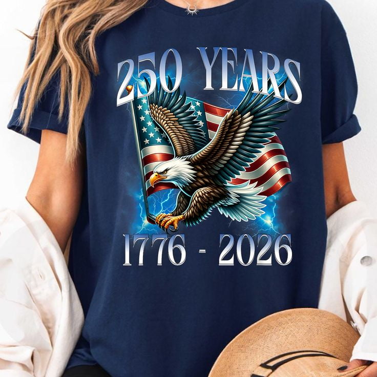 Eagle and F.lag 250 Years 1776-2026 250th Birthday T-Shirt Unisex ...