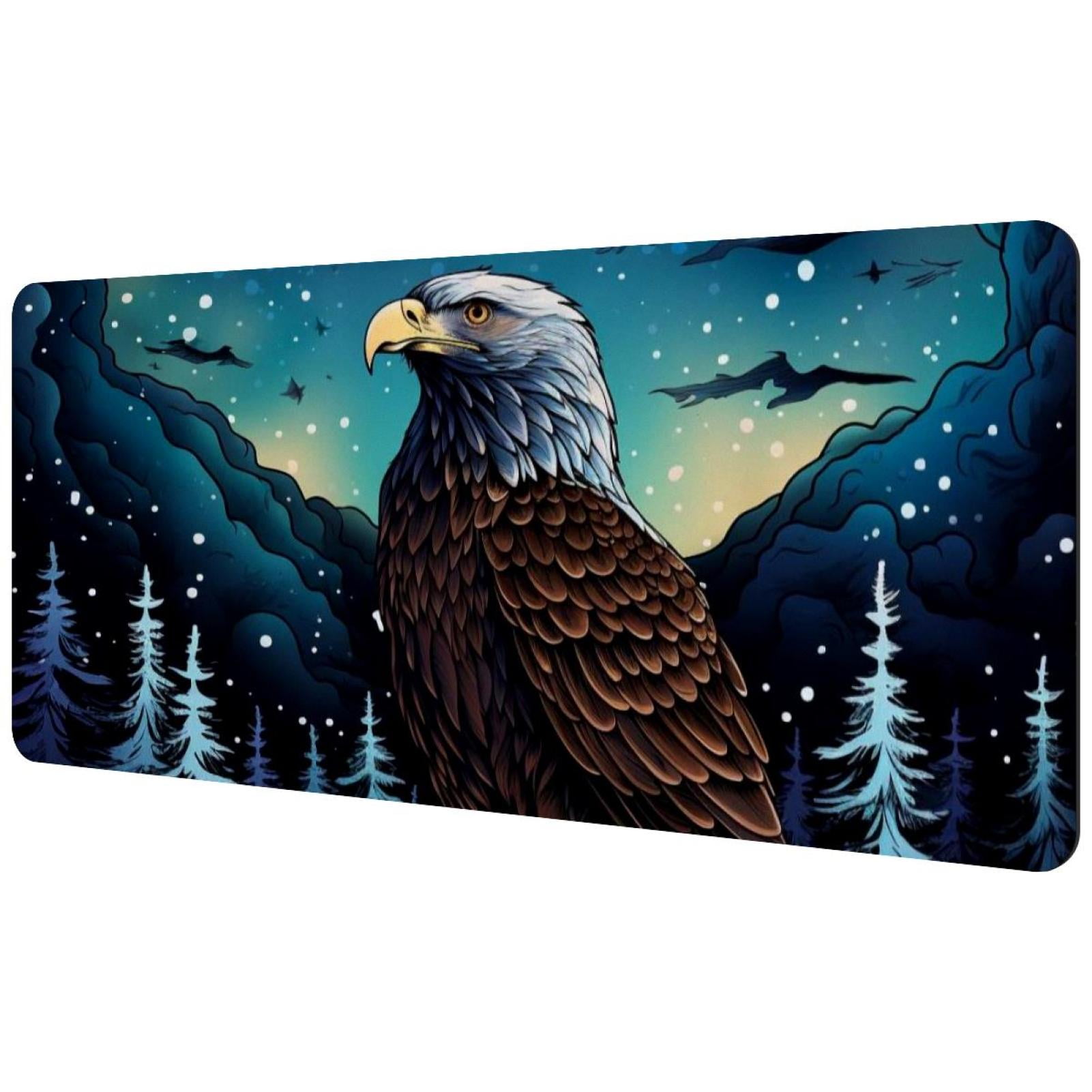 Eagle at Starry Night Mouse Pad, Large Mousepad for Office Home Laptop ...