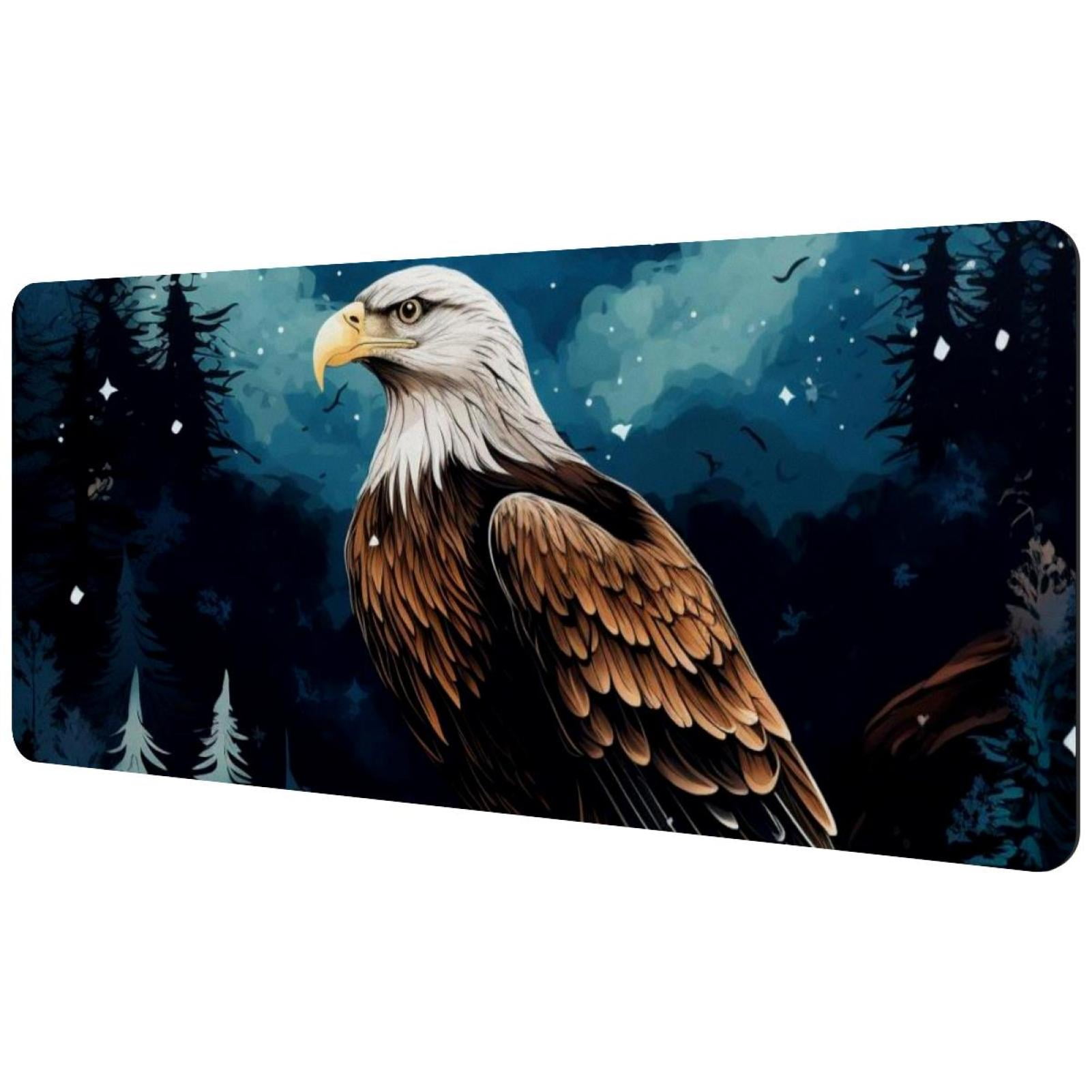 Eagle at Starry Night Mouse Pad, Large Mousepad for Office Home Laptop ...