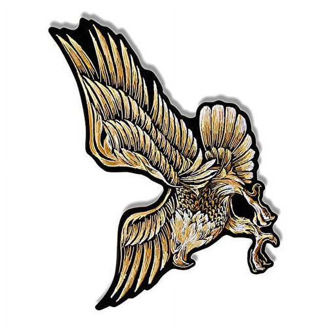 Eagle in Flight Iron-on/Saw-on Applique Patch High Thread Rayon - 12"x8 ...