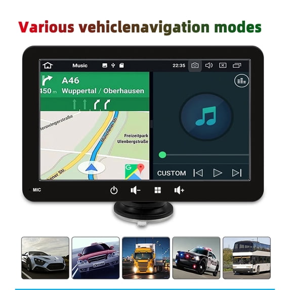 Portable 7in Apple Carplay Screen, Android Auto, Bluetooth, Mirror Link ...