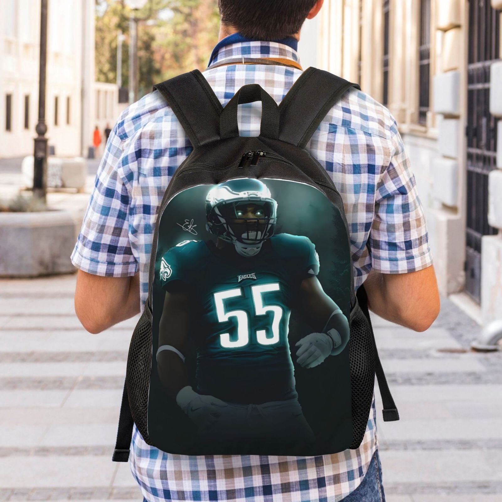 Eagles Brandon Graham Custom Campus_Student_Backpack, Football Team Fan ...