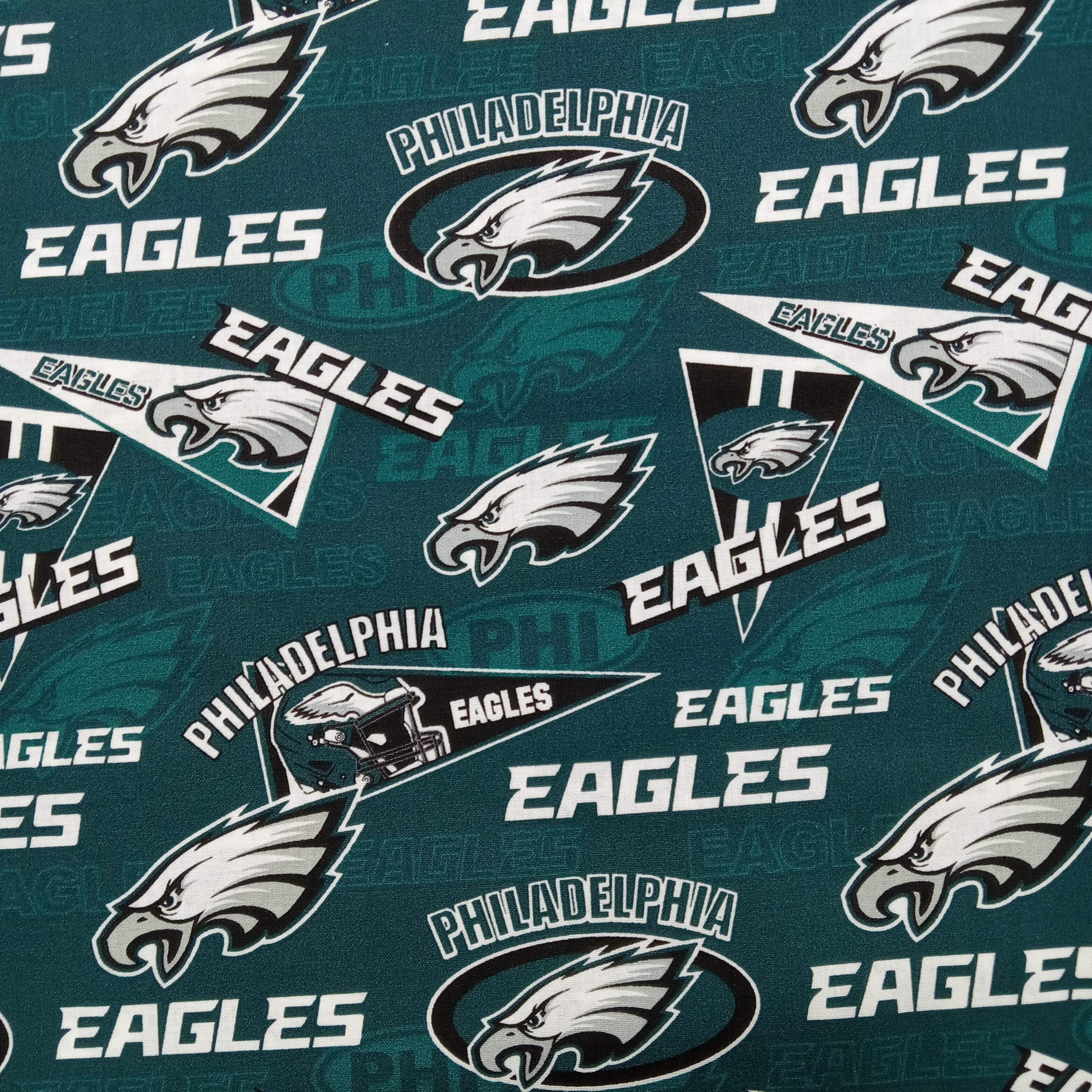 Eagles Flag 100% Cotton Fabric Material by the Yard for Quilting and ...
