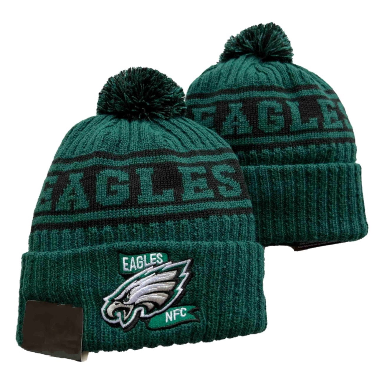 Customer reviews for Eagles- Fleece-Lined Knit Beanie Hat with Pom ...