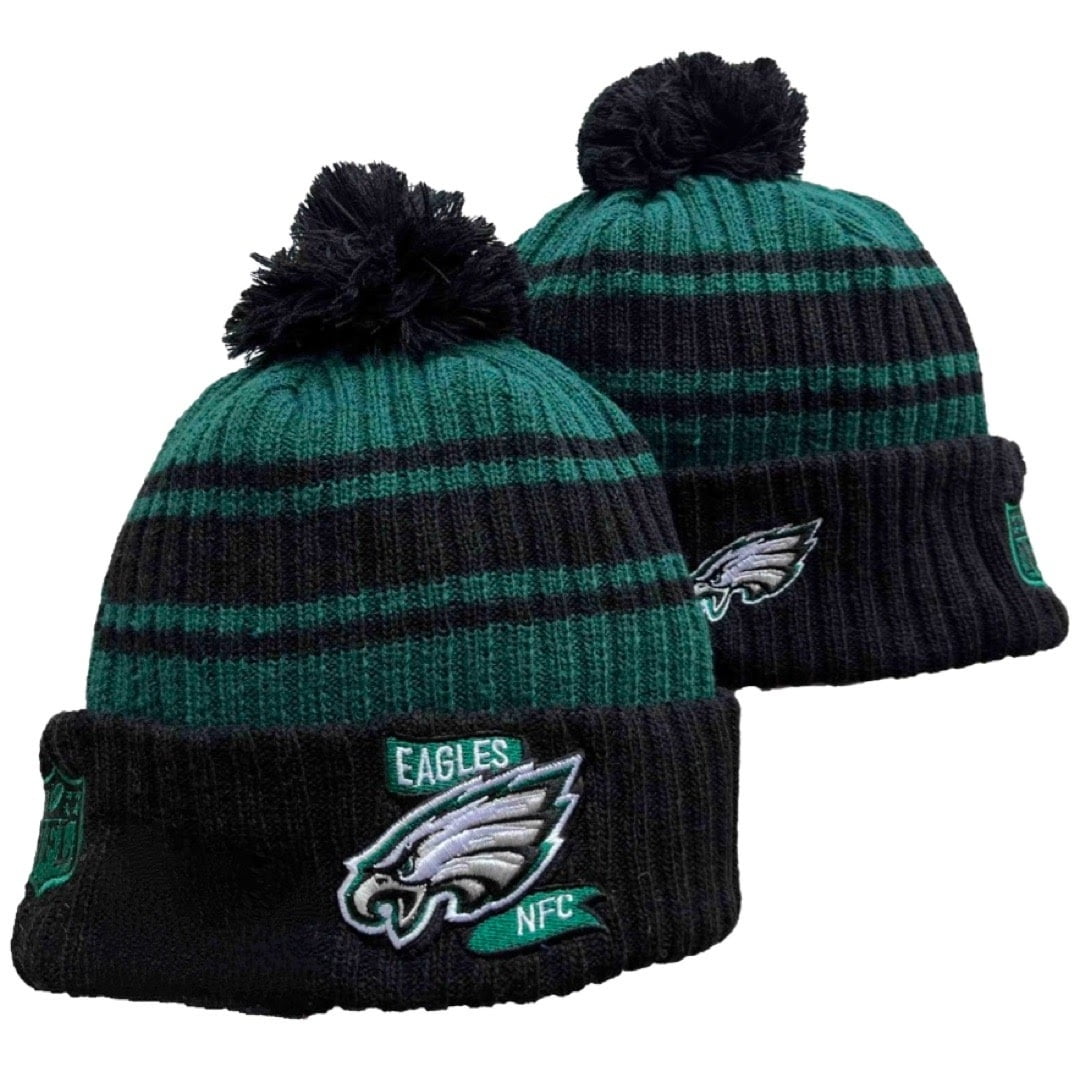 Eagles- Fleece-Lined Knit Beanie Hat with Pom Philadelphia - Winter Hat ...