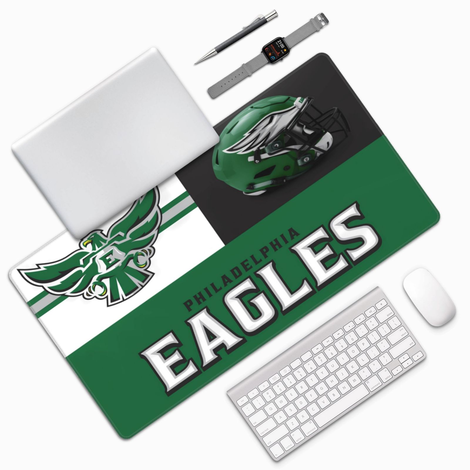 Eagles Football Team Extra Large Rubber Mouse Pad, Gaming Desktop Mouse ...