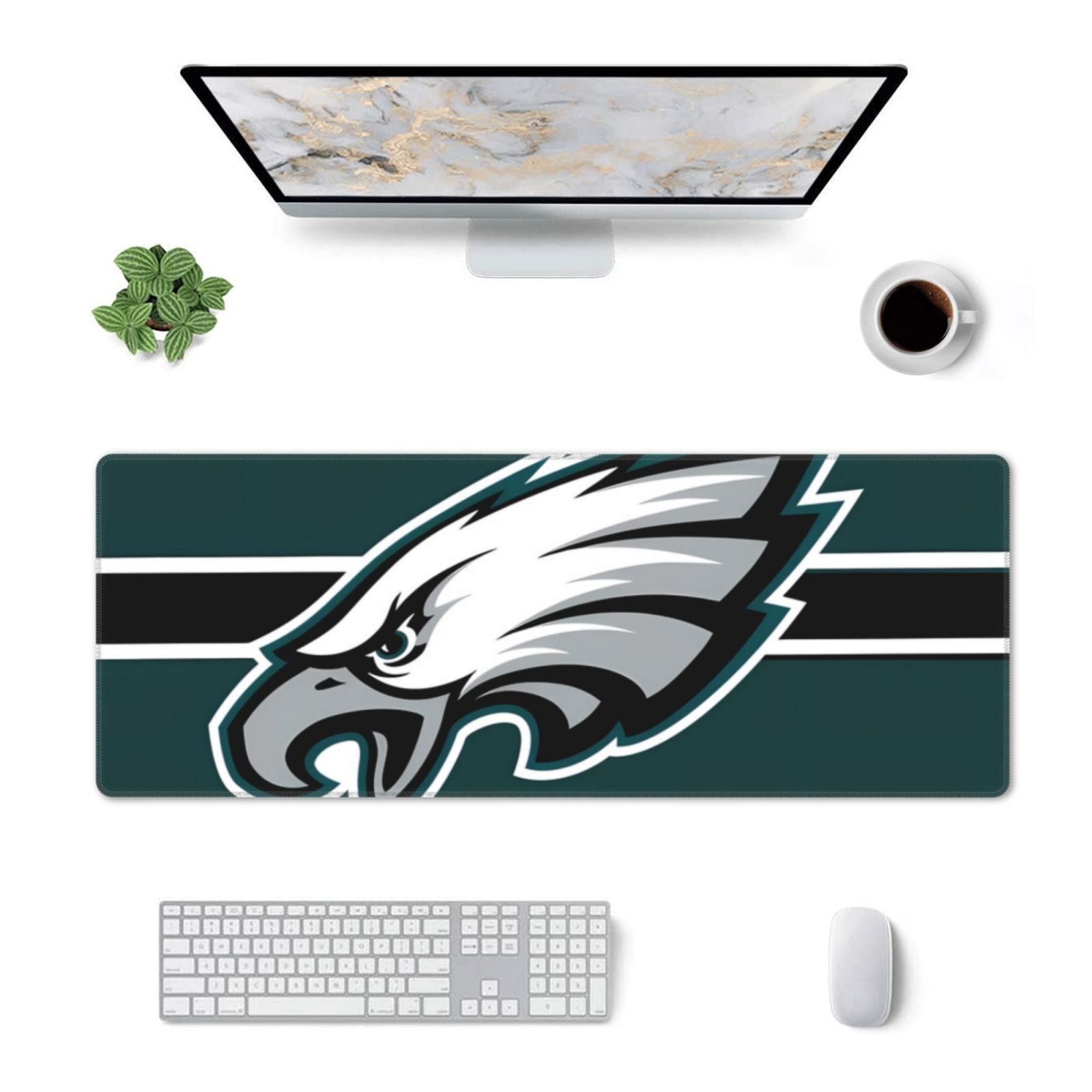 Eagles Football Team Pattern Oversized Rubber Keyboard Pad 12x31.5 Inch ...