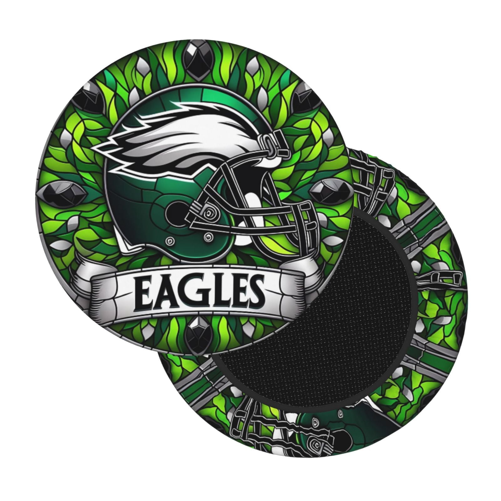 Eagles Football Team Personalized Round Bar Stool Seat Covers, Non-Slip ...