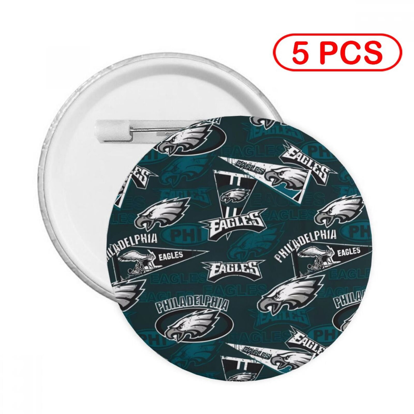 Eagles Football Team Round Badge, Iron Pin Badge, School Bag Hanging ...