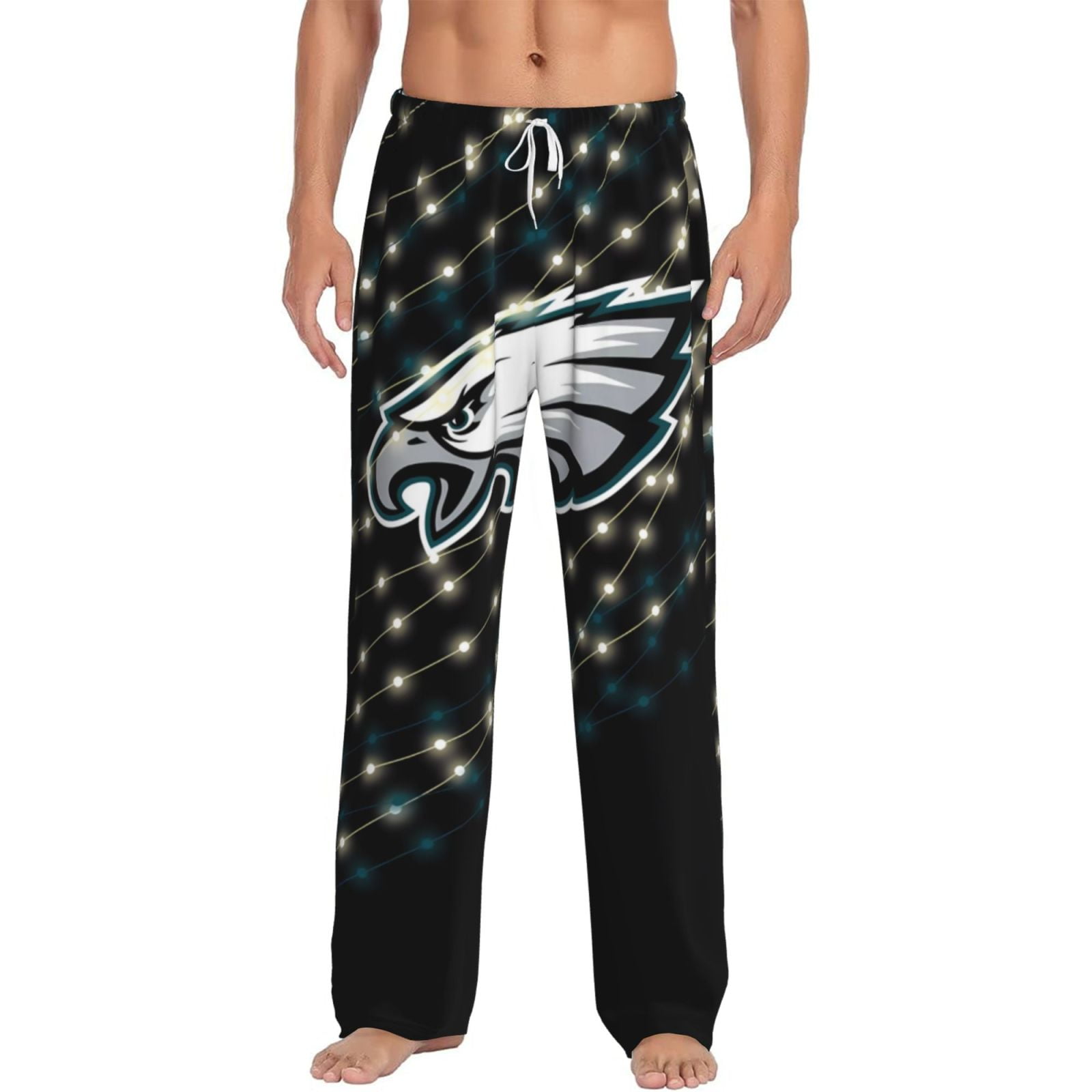 Eagles Football Team Themed Men's Long Pajama Pants with Side Pockets ...