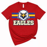 Eagles Graphic T-Shirt, Eagle Head Sports Style Tee, Unisex Casual ...