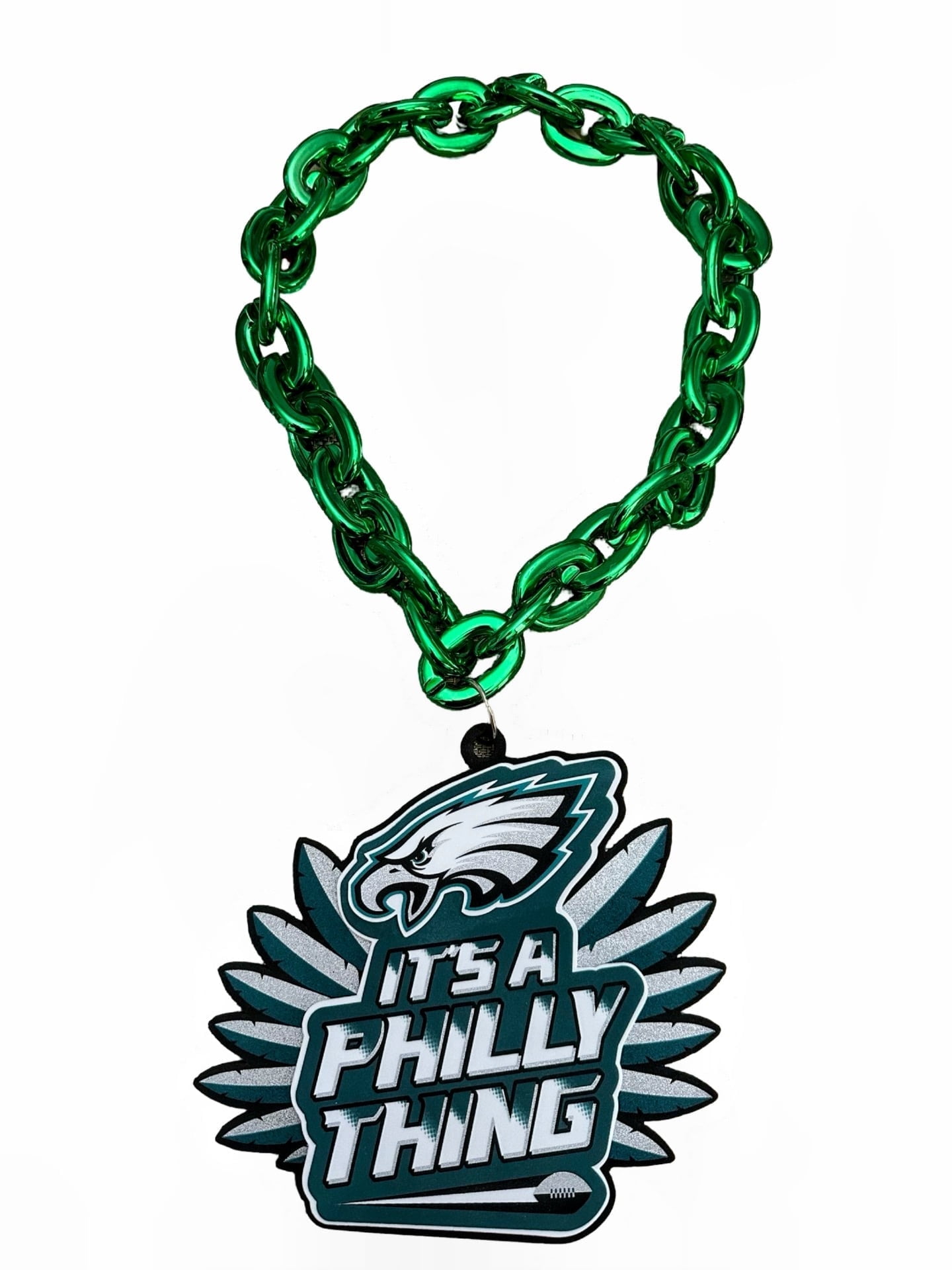 Eagles "It’s a Philly Thing" Big Chain Necklace - Green Oversized ...