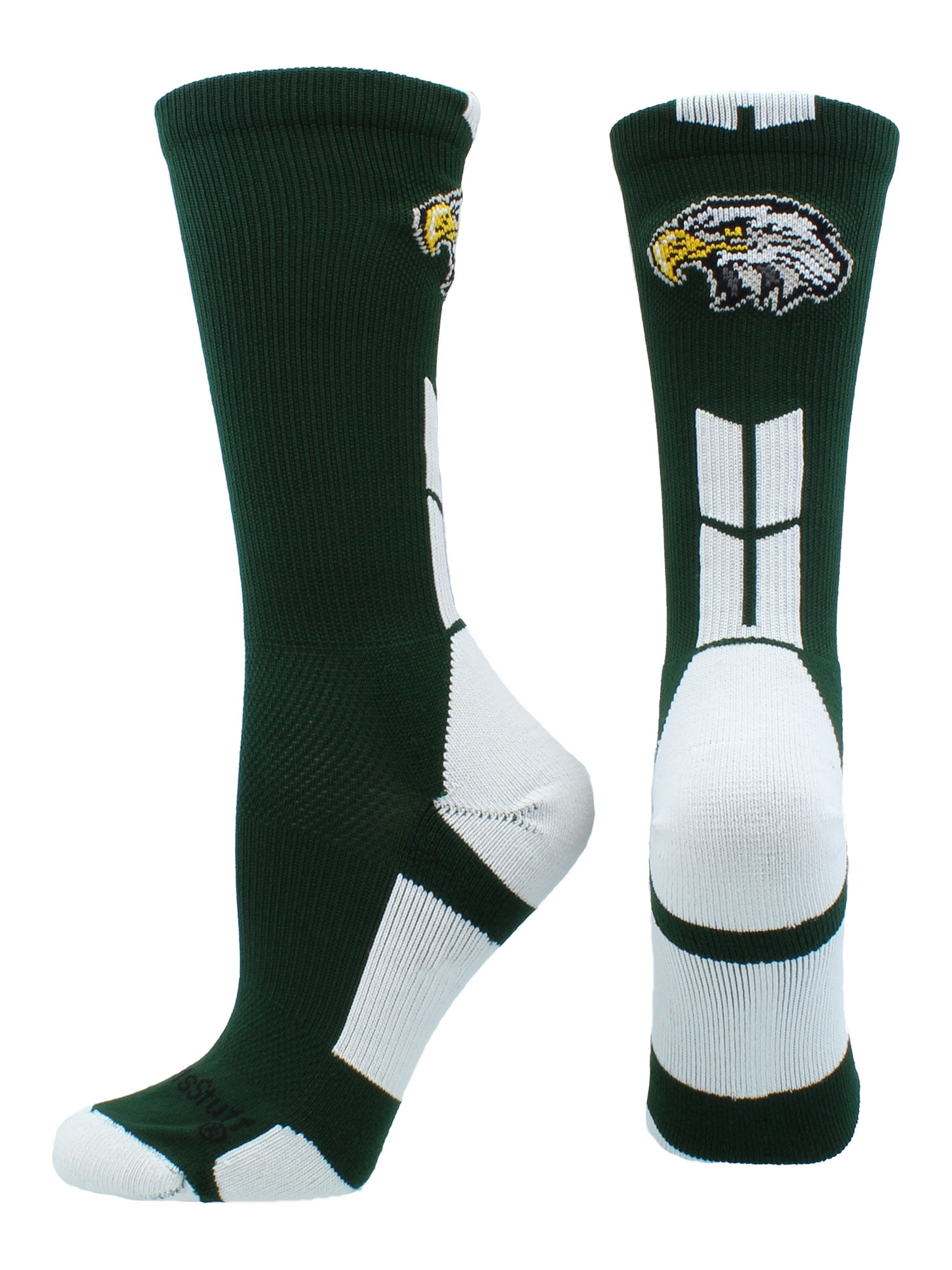 Eagles Logo Athletic Crew Socks (Dark Green/White, Small) - Walmart.com