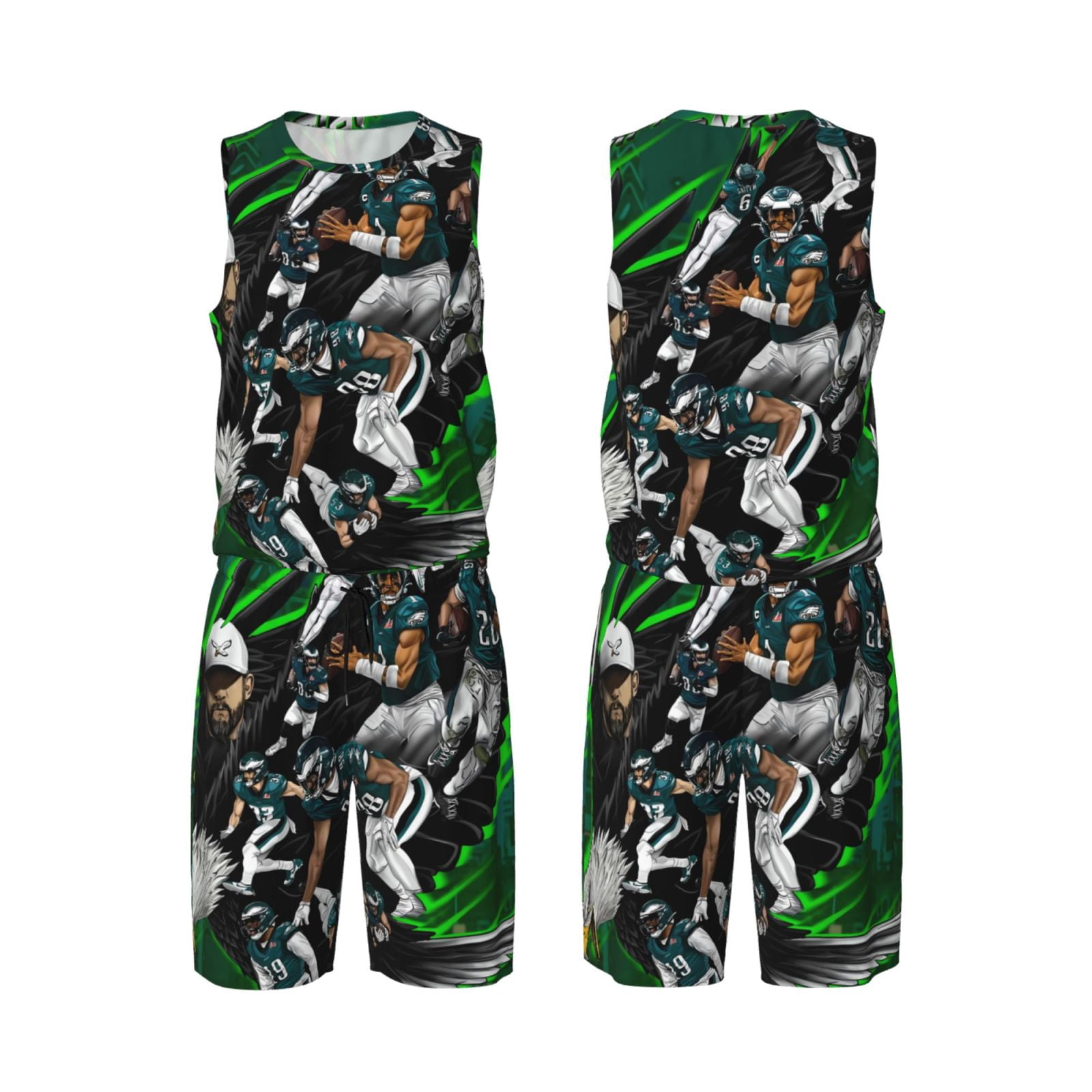 Eagles Men’s Basketball Uniform Set Men Basketball Jersey and Shorts ...