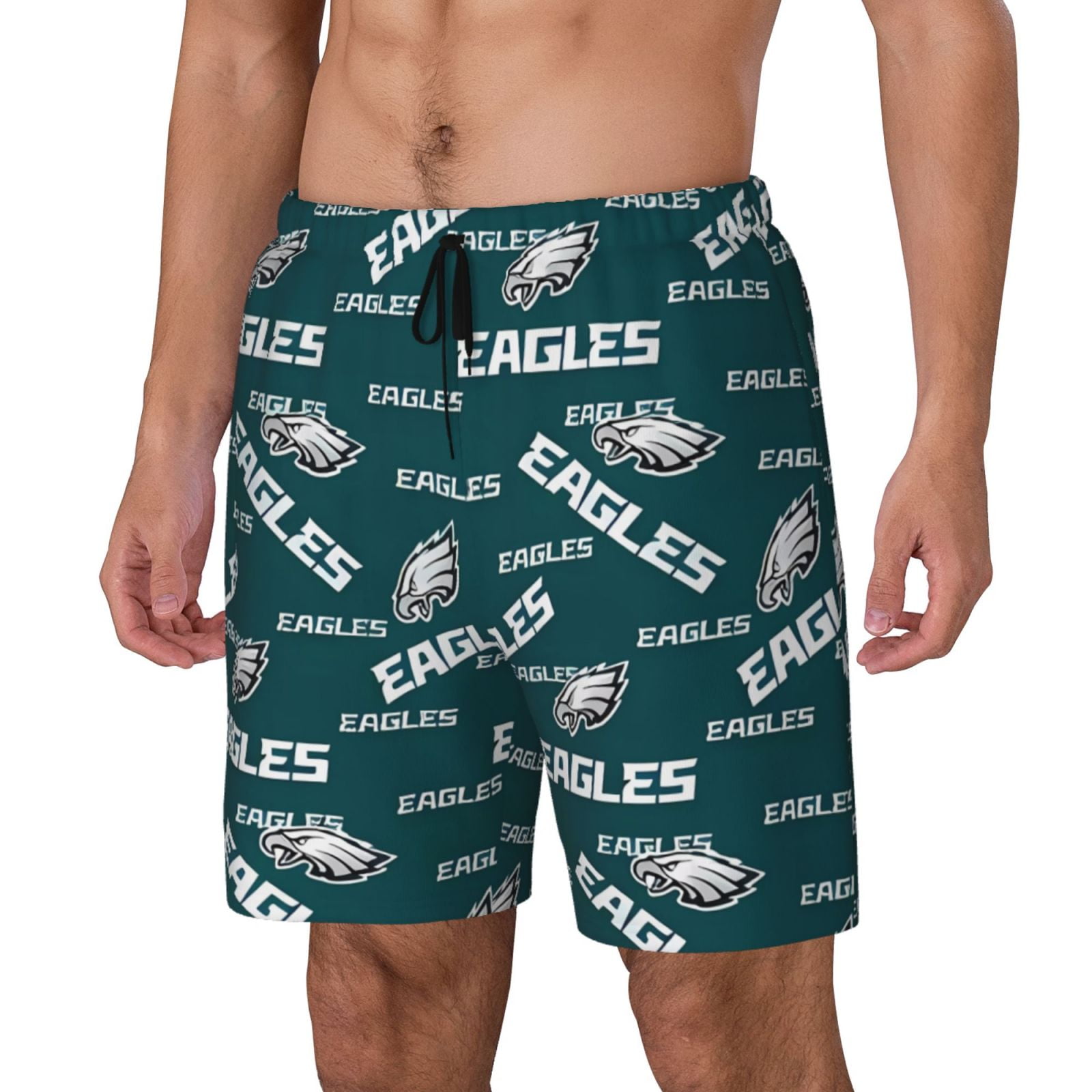 Eagles Men's Football Team Themed Swim Trunks QuickDrying Beach Shorts ...