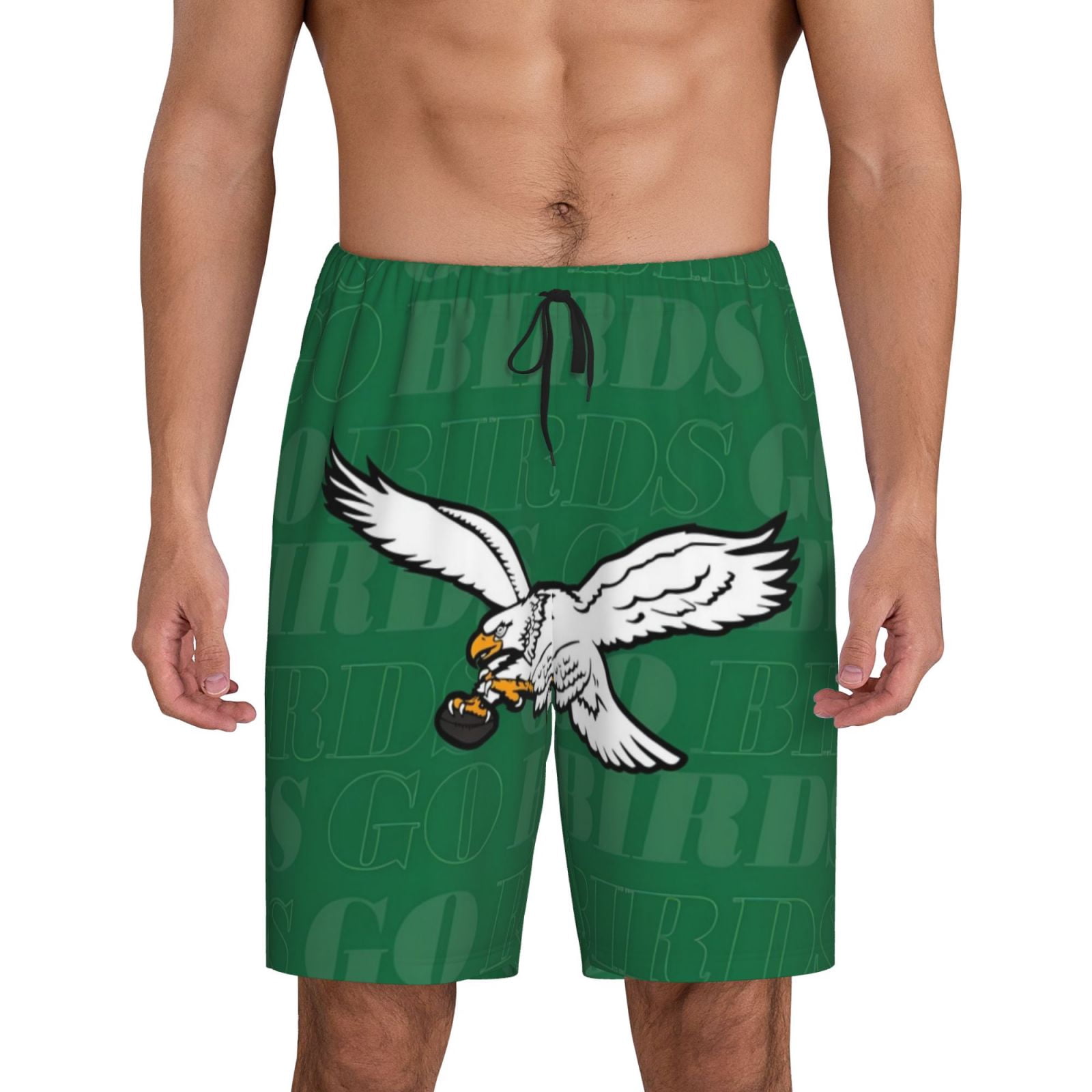 Eagles Men's Short Pajama Pants Football Team Logo Men Casual Sleepwear ...