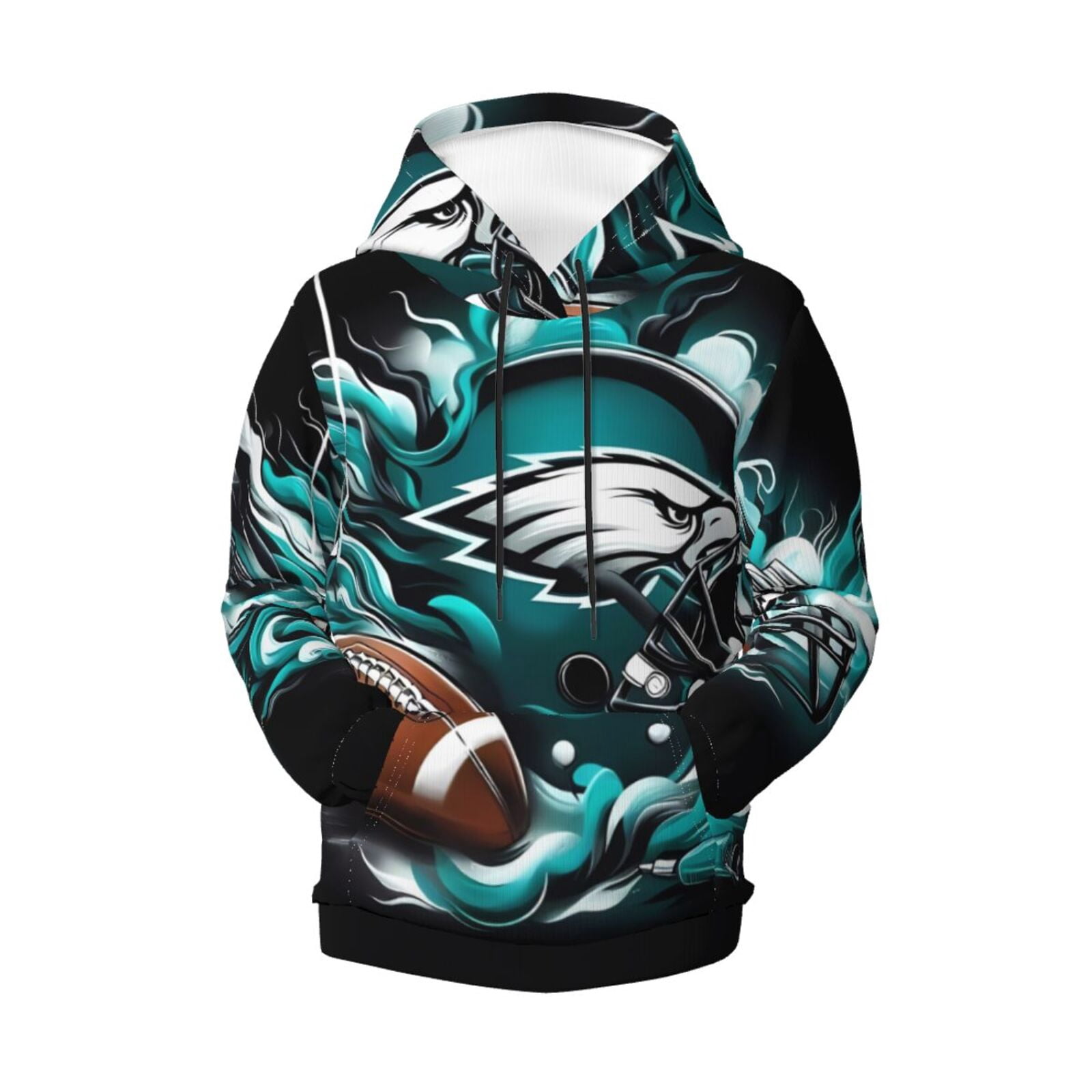 Eagles Youth football fan hoodie, classic print long sleeve sweatshirt ...