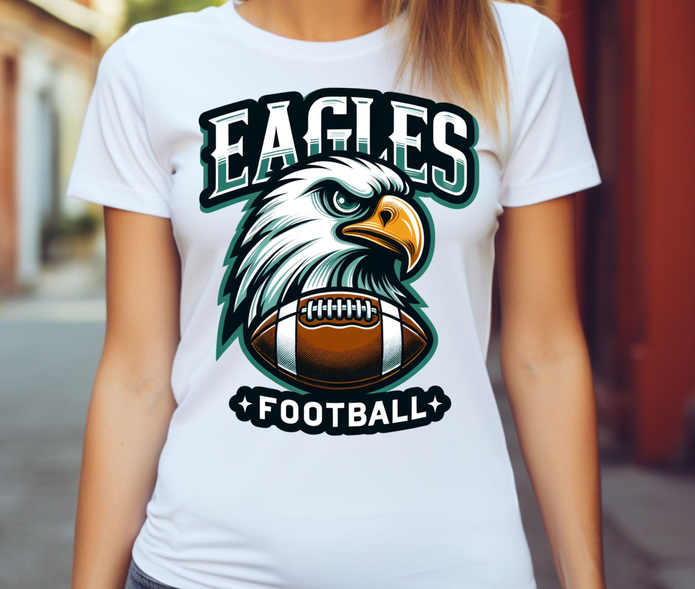 EaglesSublimation Design, MascotFootball SeasonGame DayRetroT-Shirt ...