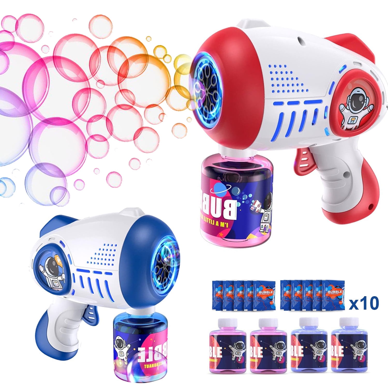 Eaglestone 2 Bubble Gun for Kids, Light Up Bubble Machine for Toddlers ...