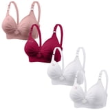 Eagokdc 4PC Seamless Bras for Women Wireless Push Up Wireless Support ...