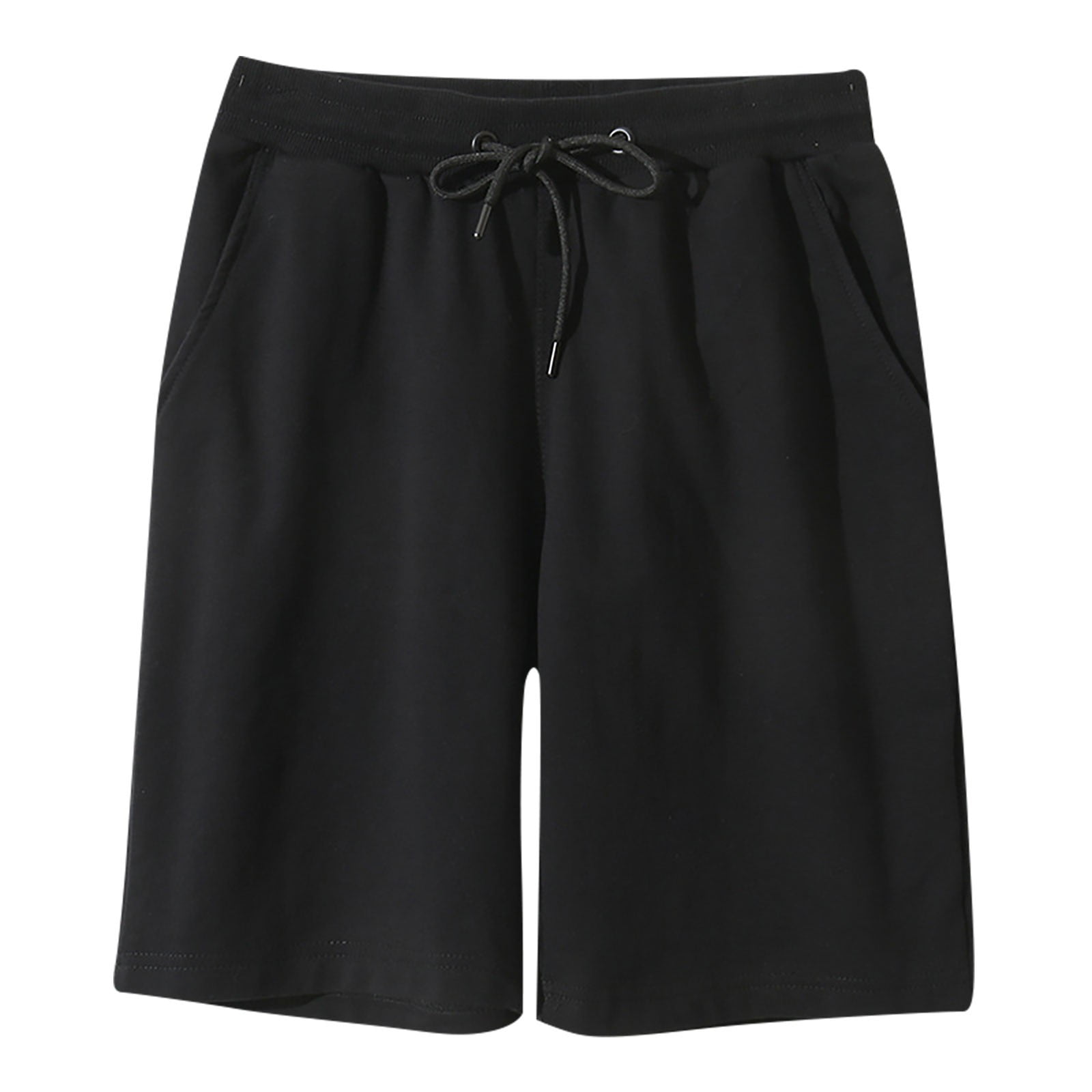 Eagokdc Mens Shorts Casual Solid Color Big And Tall Gym Elastic Waist ...