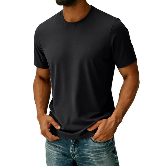Eagokdc Plain Tshirts for Men Summer Casual Crew Neck Short Sleeve ...
