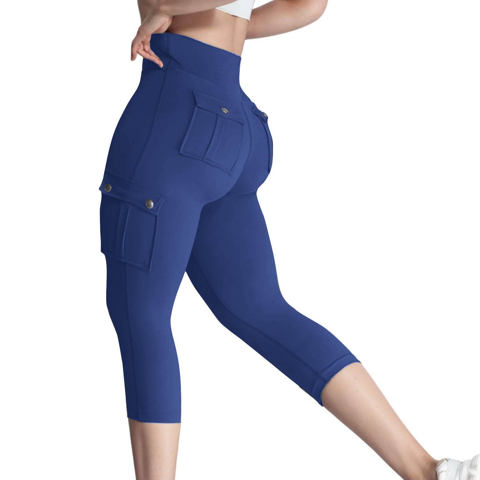 Eagokdc Soft Capri Pants for Women Casual Tummy Control Slim Loose Yoga ...