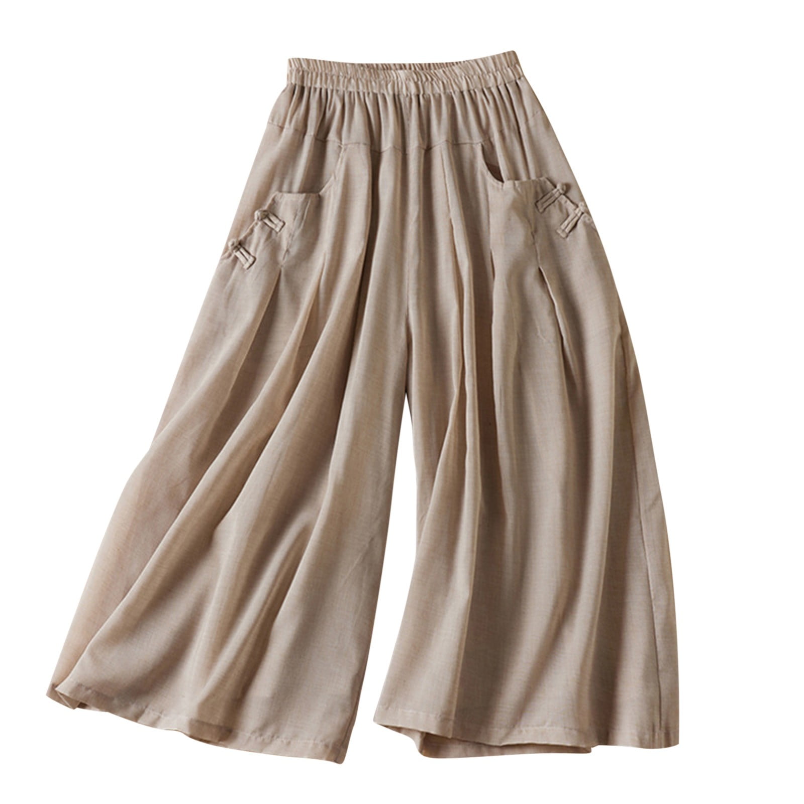 Eagokdc Soft Capri Pants for Women Loose Casual Straight Comfy Ladies ...