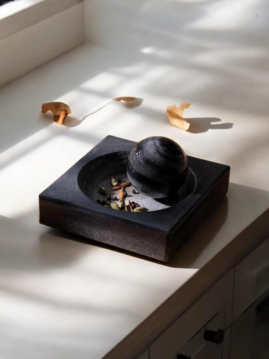 Eakdant Product Marble and Pestle Set Khalbatta Stone Imam Dasta Okhli ...