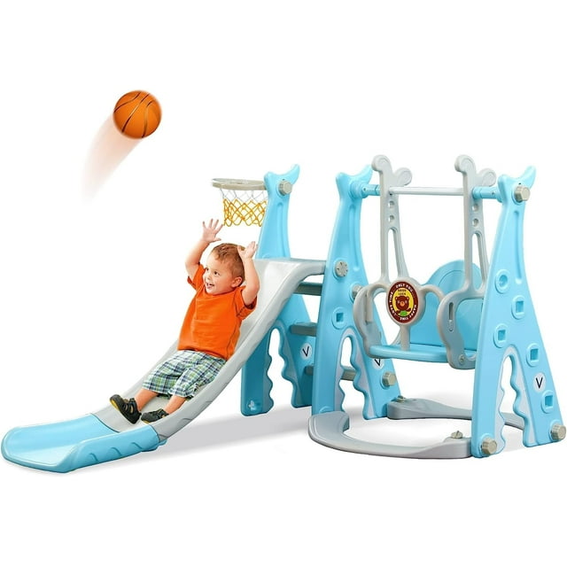 Ealing 4 in 1 Swing Slide for Toddlers 1-5, Indoor Outdoor Baby ...