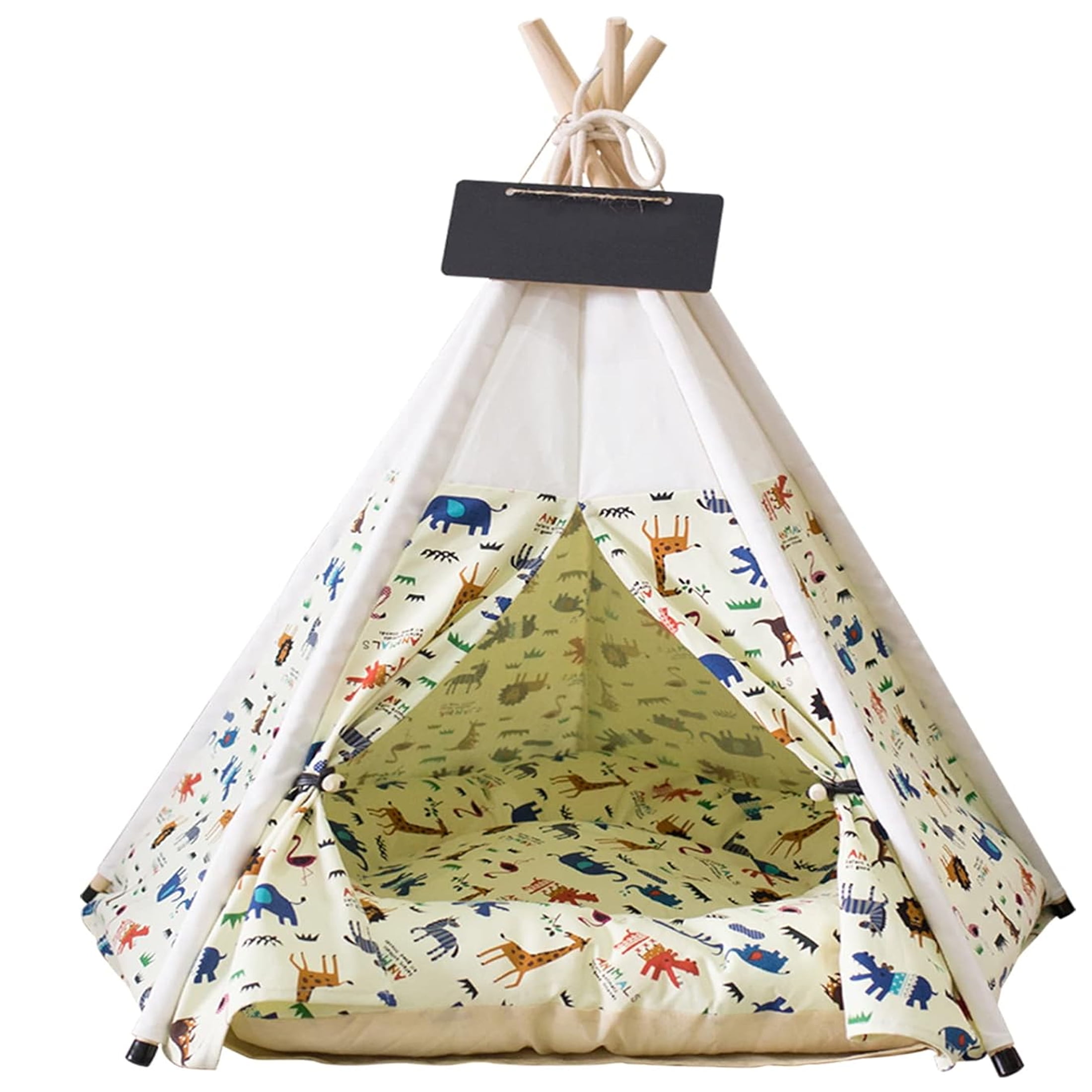 Ealing Pet Teepee Tents,Portable Houses for Dog & Puppy Cat with Thick ...