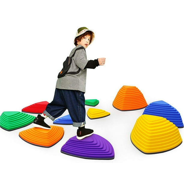 Ealing Stepping Stones for Kids, 11pcs Non-Slip Plastic Balance River ...