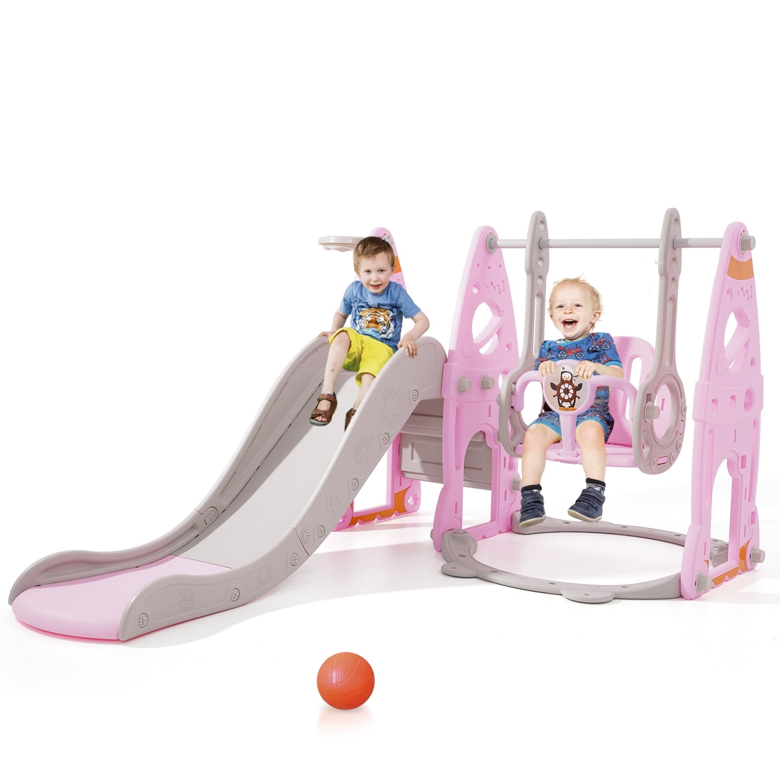 Ealing 4 in 1 Toddler Swing and Slide Set for Age 1-3 Indoor Baby Swing ...
