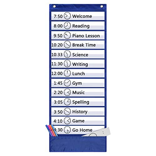 Eamay Daily Schedule Pocket Charts, Teacher Schedule Chart with ...