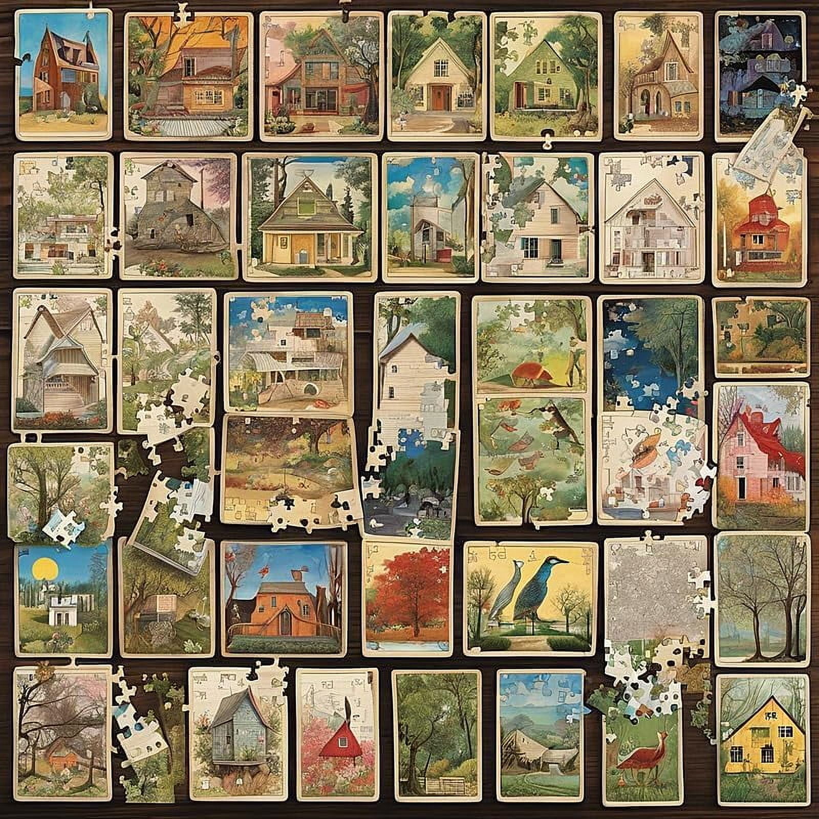 Eames House of Cards Fantasy 500 Piece Jigsaw Puzzle Wooden Jigsaw ...