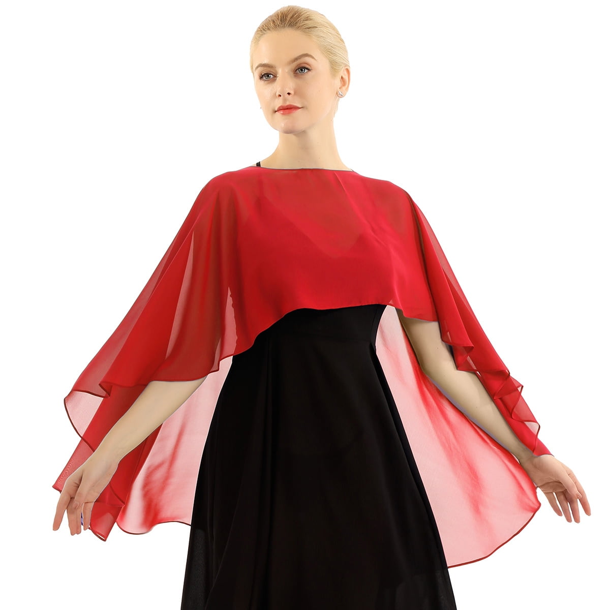 Eandarui Chiffon Shawls Wraps for Women Soft Silky Capelets for Evening ...