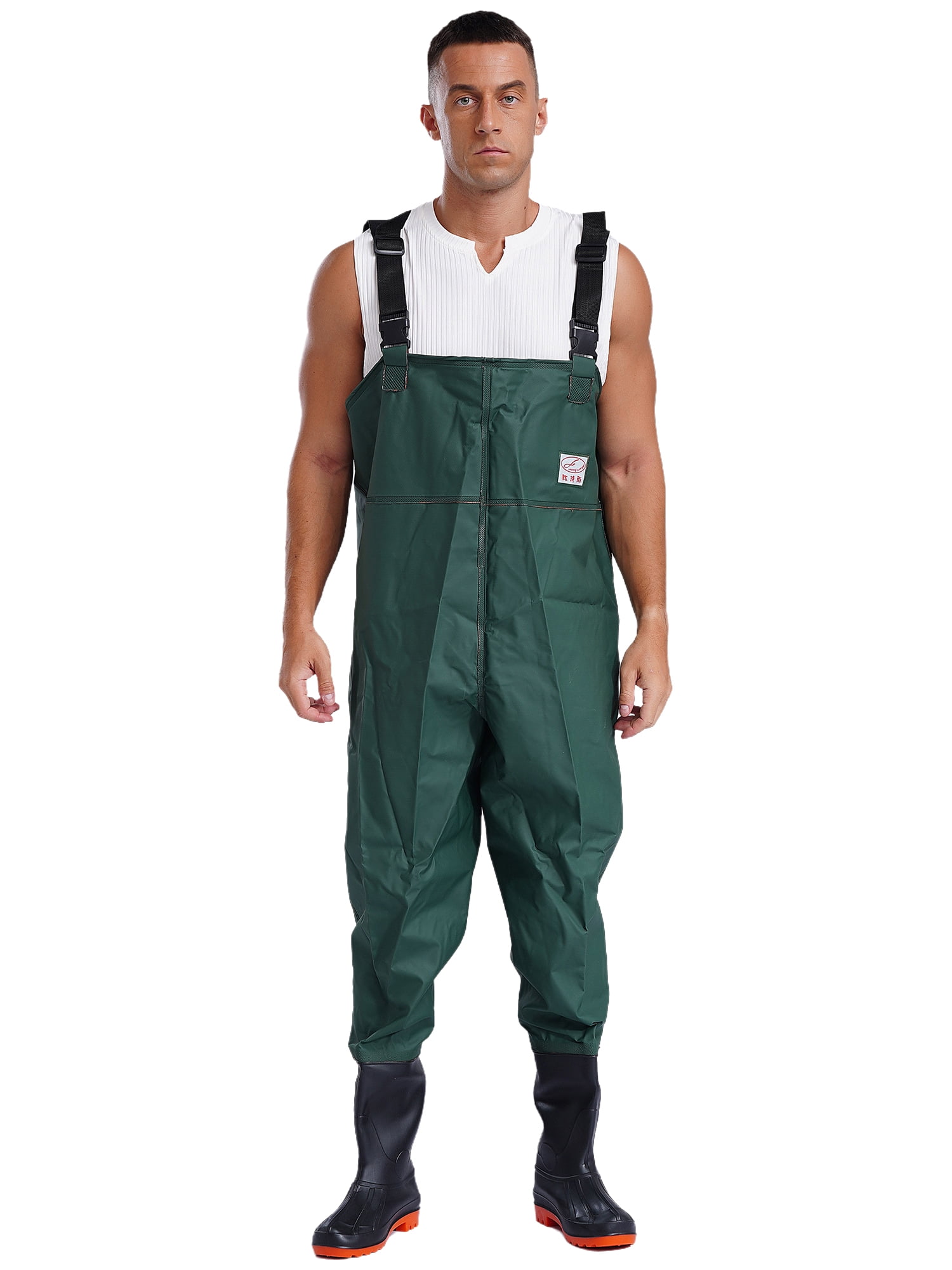 Eandarui Fishing Chest Waders with Waterproof Boots PVC Bootfoot Waders ...