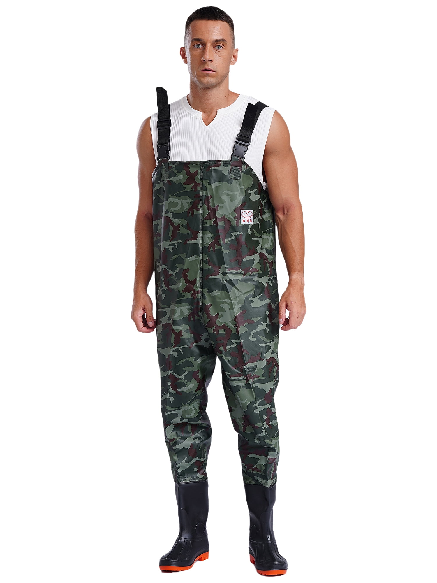 Eandarui Fishing Chest Waders with Waterproof Boots PVC Bootfoot Waders ...