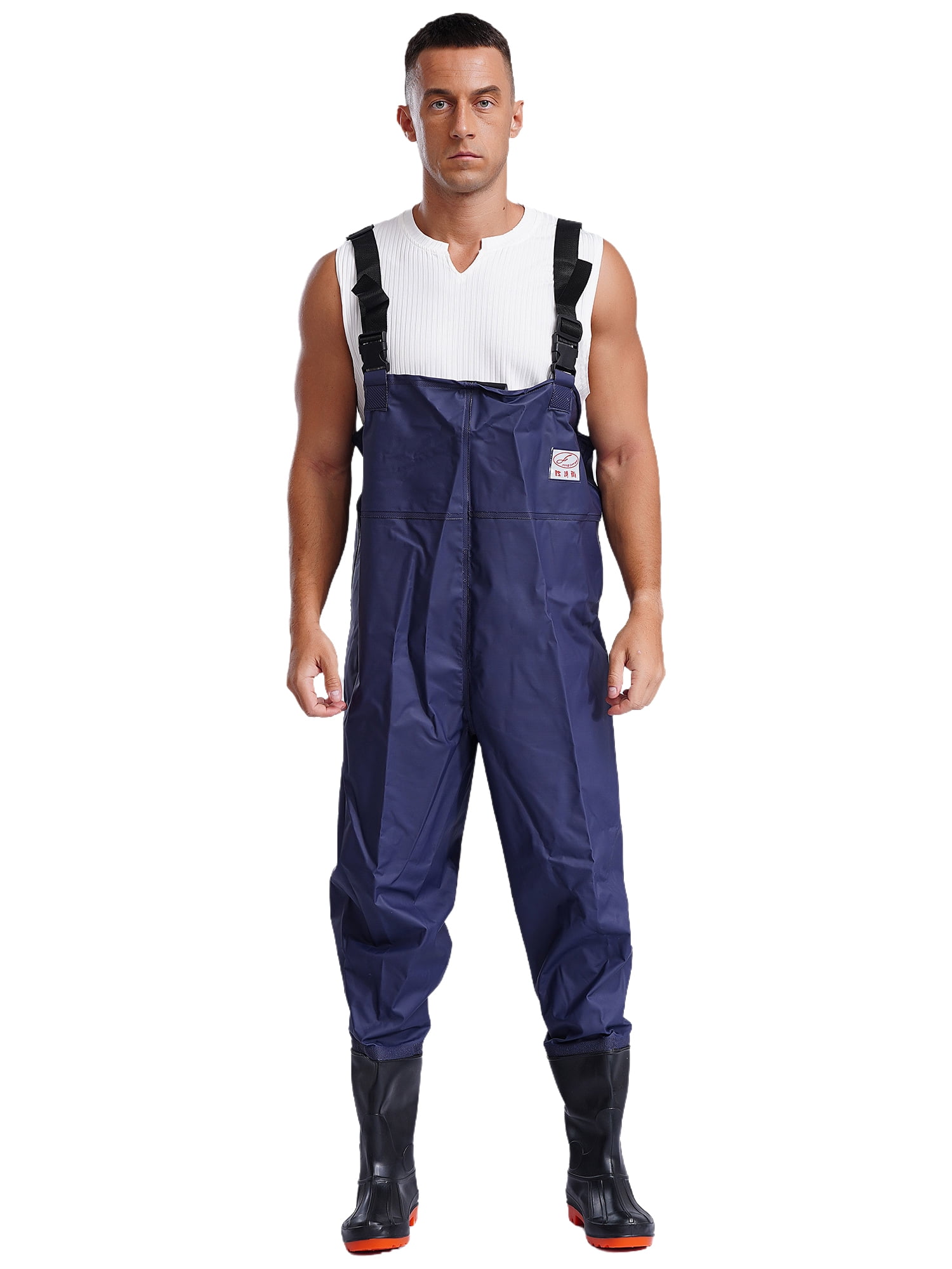 Eandarui Fishing Chest Waders with Waterproof Boots PVC Bootfoot Waders ...