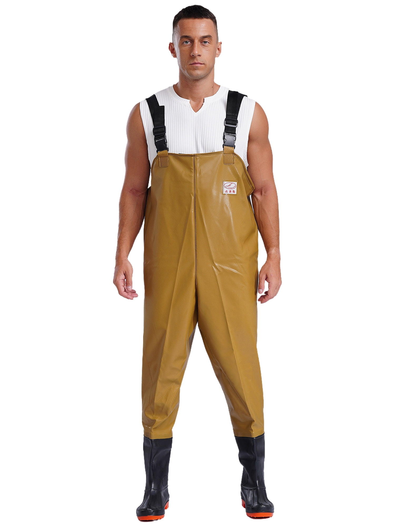 Eandarui Fishing Chest Waders with Waterproof Boots PVC Bootfoot Waders ...