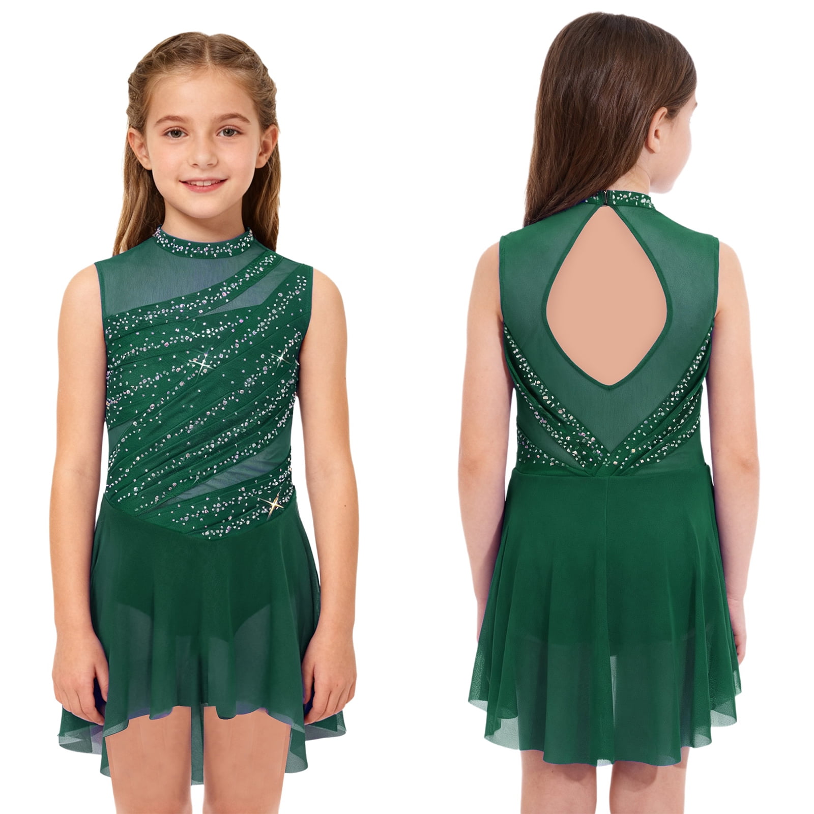 Eandarui Girl's Latin Jazz Lyrical Dance Costume Dancing Clothes Figure ...