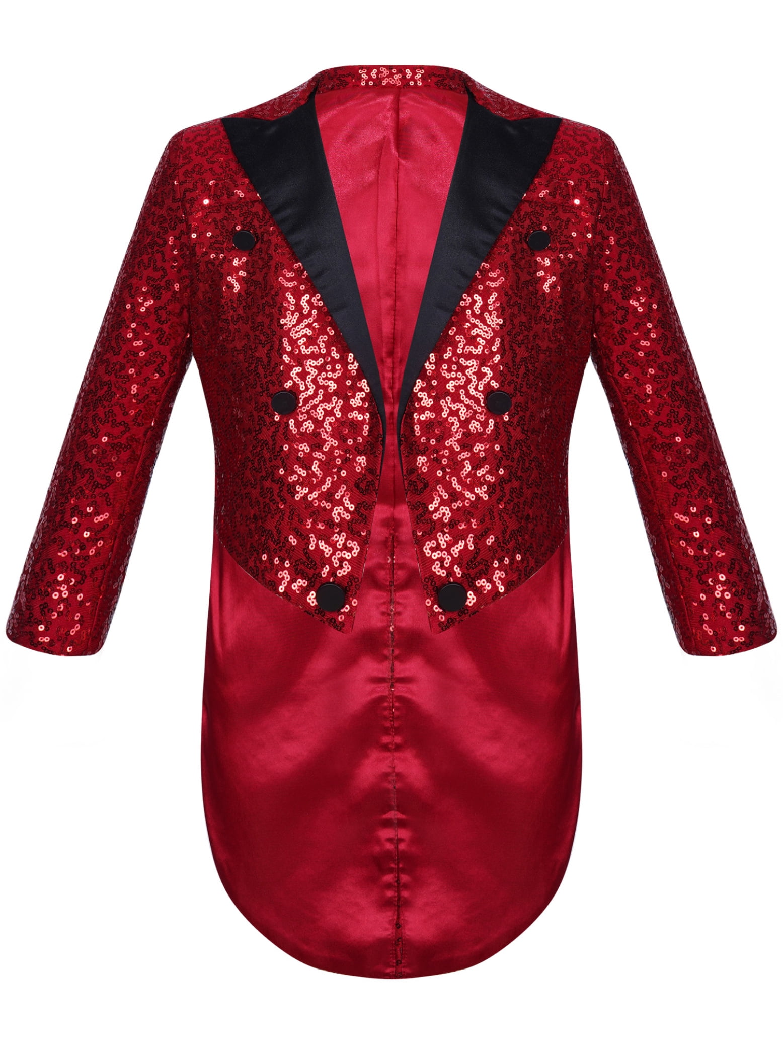 Eandarui Kids Boys Sequined Blazer Tailcoat Party Wedding Tuxedo Jacket ...