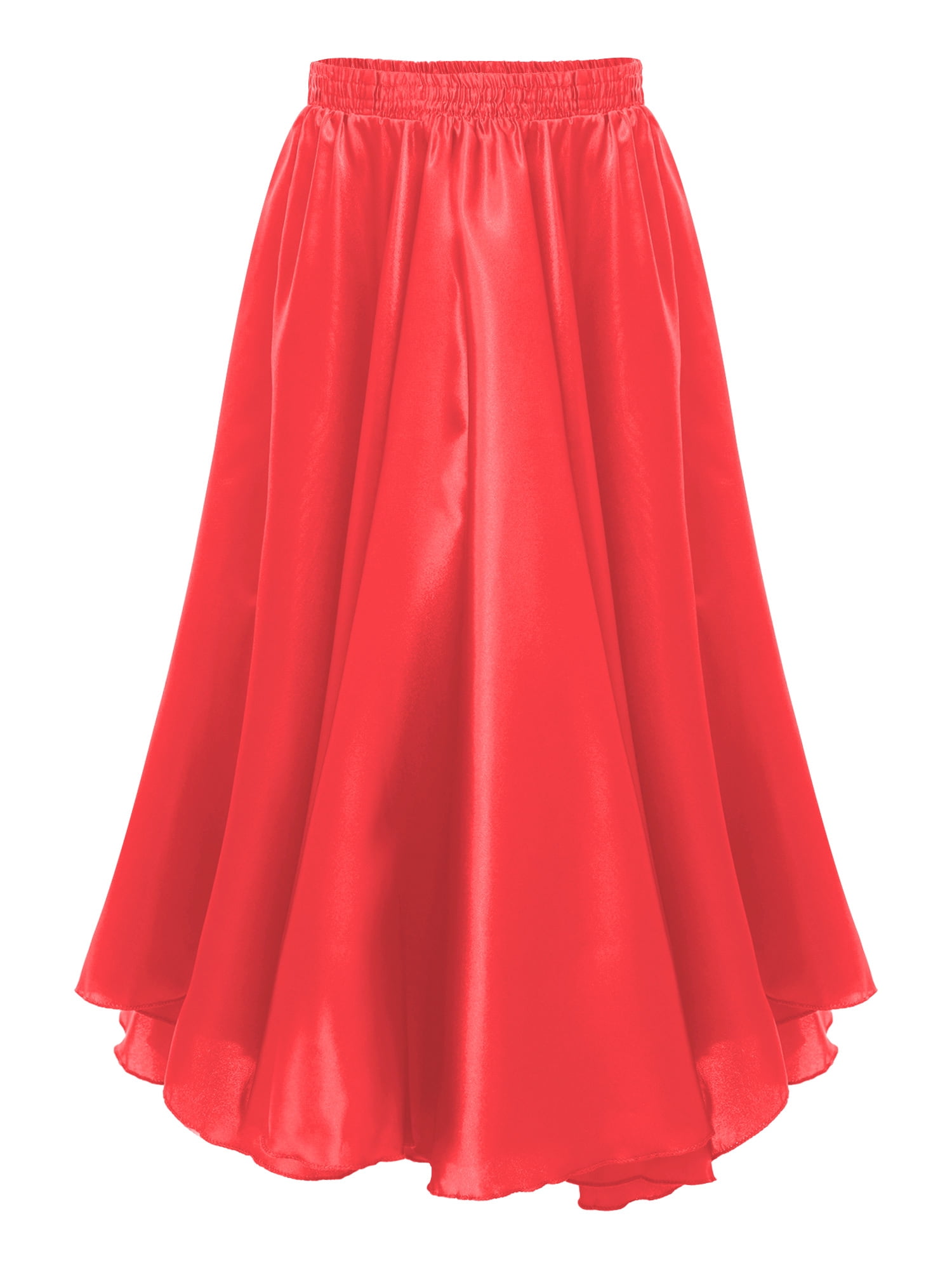 Eandarui Kids Girl Long Full Circle Ballroom Dance Skirt Flamenco Cha ...