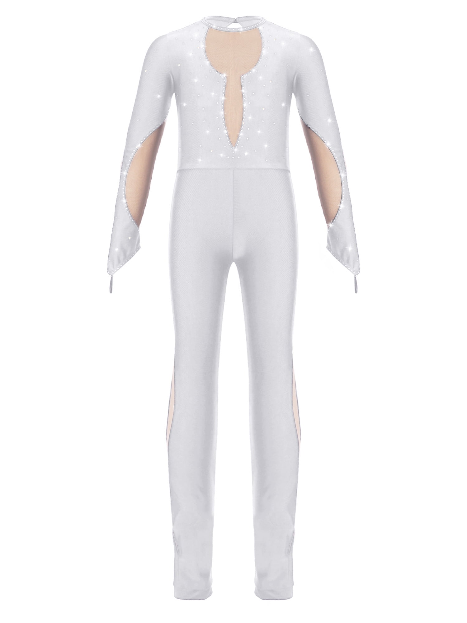 Eandarui Kids Girls Full Body Long Sleeve Unitard One Piece Gymnastics ...