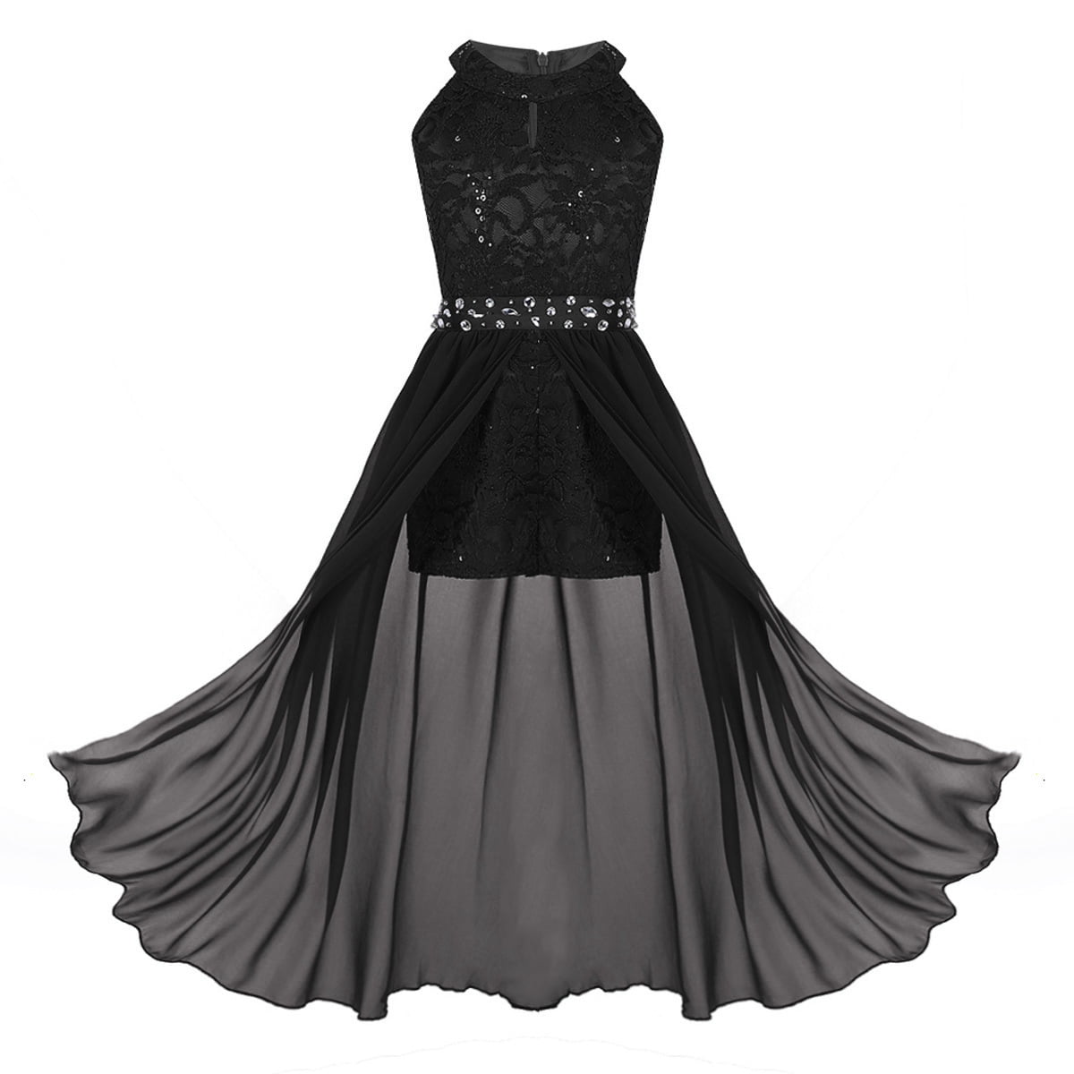 Eandarui Kids Girls Lace Sleeveless Wedding Bridesmaid Halter Romper ...