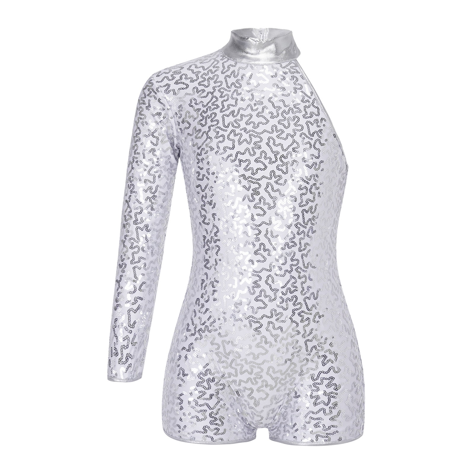 Eandarui Leotards for Girls Kids Sparkly Long Sleeve Gymnastics ...