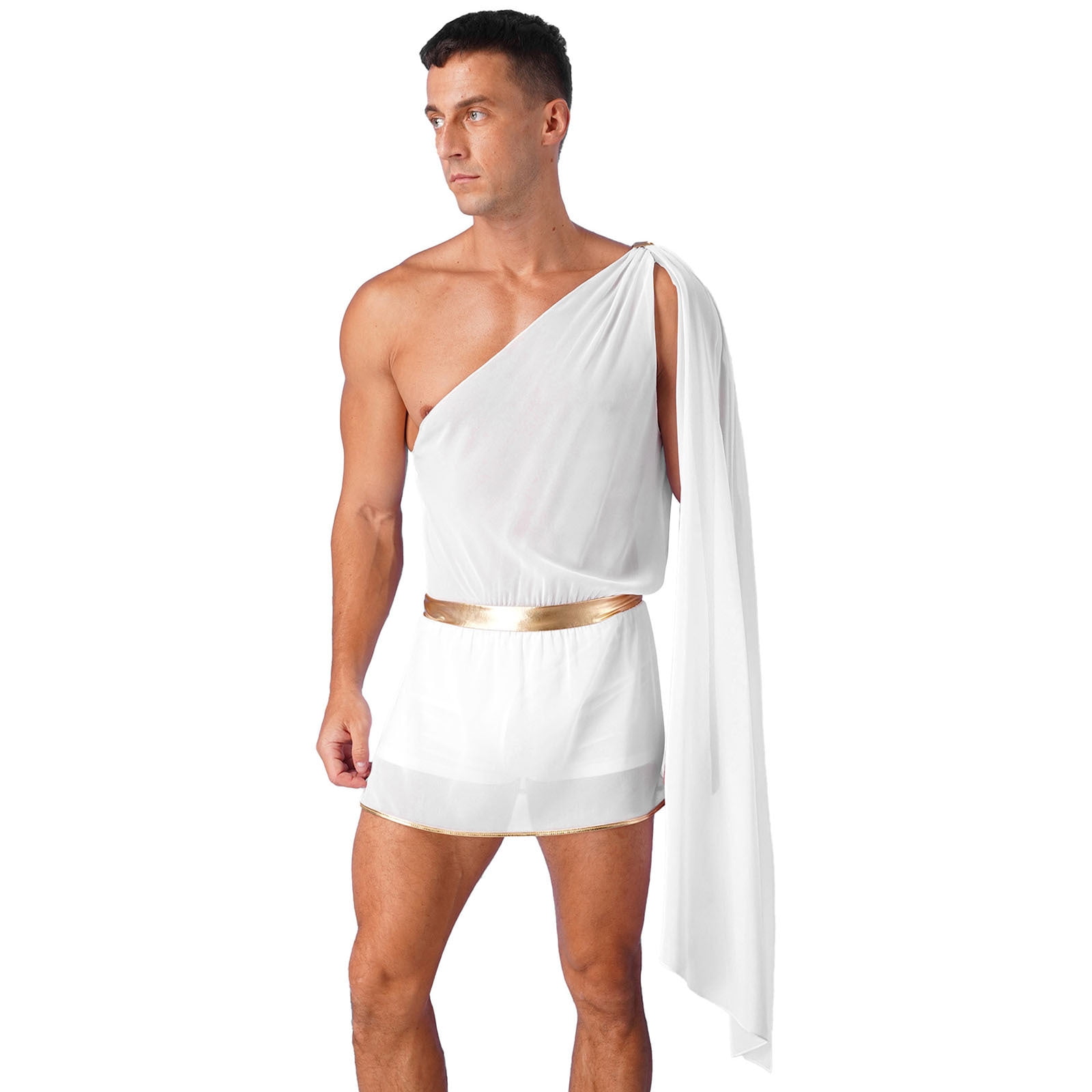 Eandarui Men Adult Costume Ancient Greek Roman Toga Costume Halloween ...