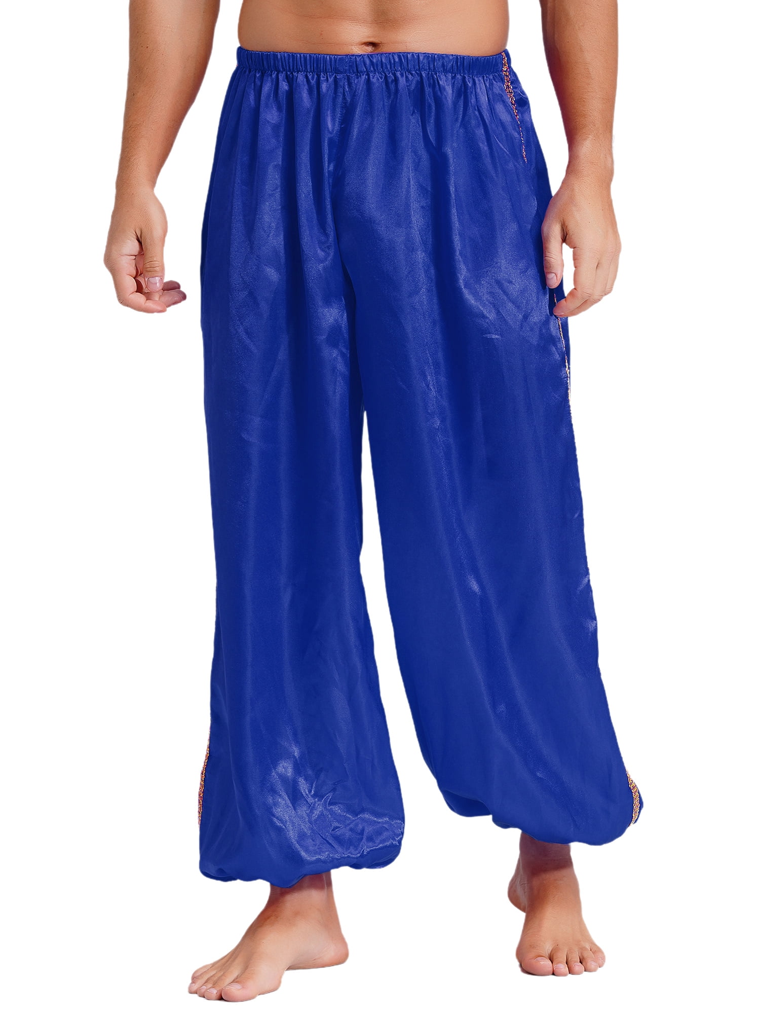 Eandarui Men's Arabian Prince Costume Belly Dance Pants Hippie Harem ...