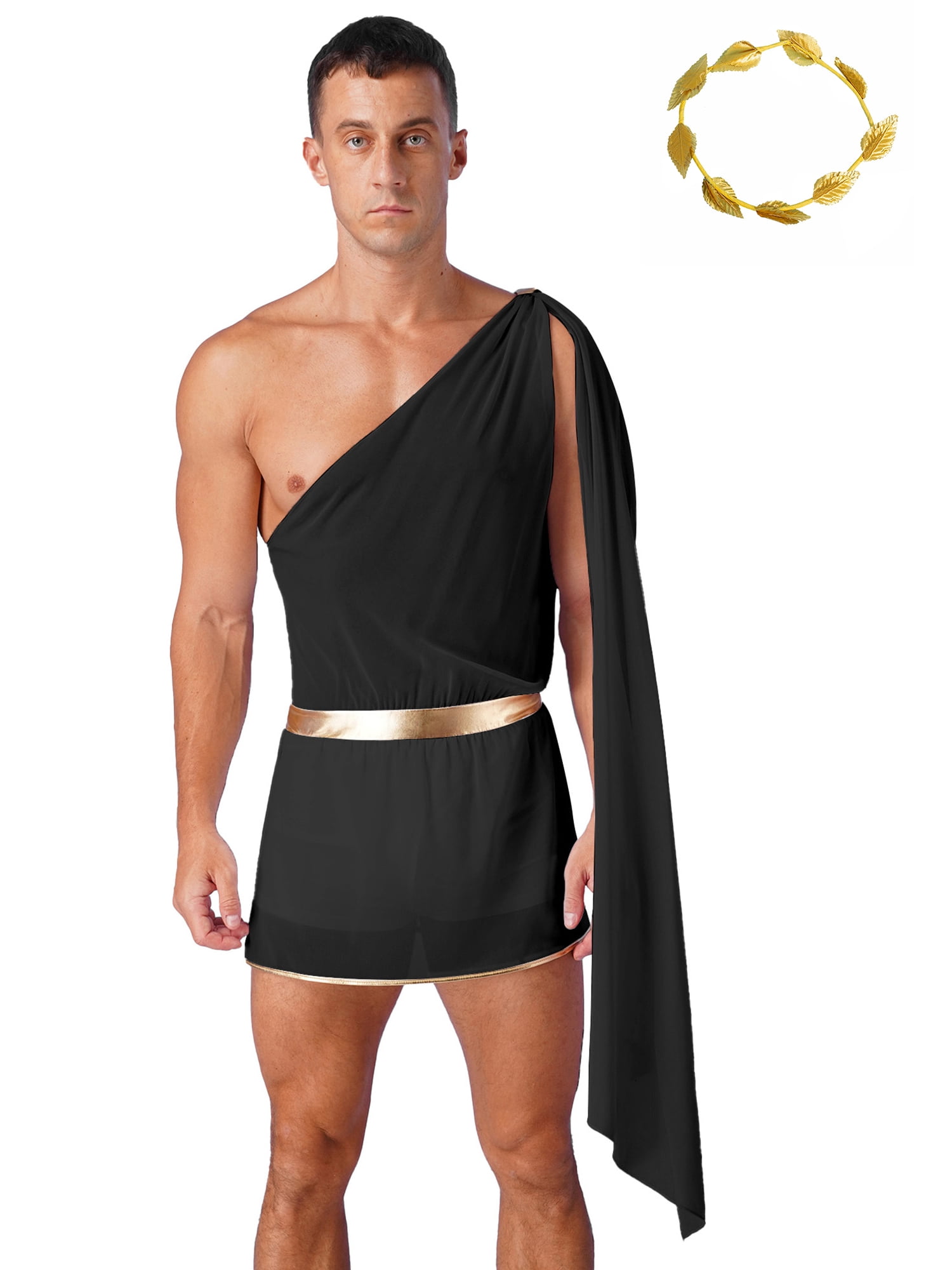 Eandarui Men's Greek Toga Costume Sets Adult Classic Toga Cosplay Roman ...