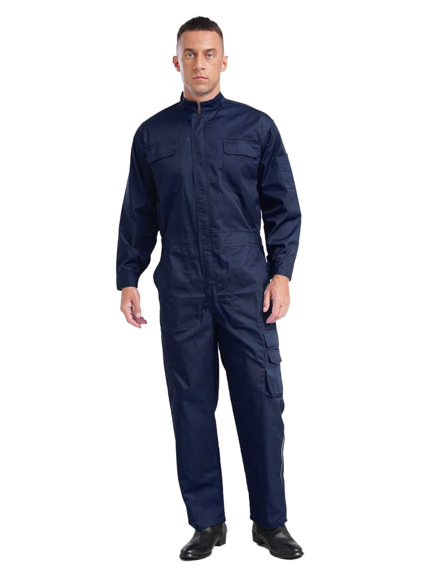 Eandarui Men's Long Sleeve Coveralls Wear Resistant Dudtproof Overalls ...